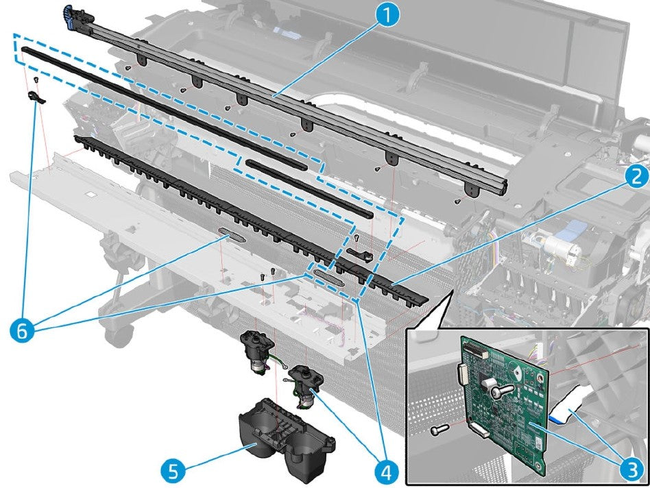 V-Trimmer Trenches assembly Service Kit for the HP DesignJet Z6, Z9+ S ...