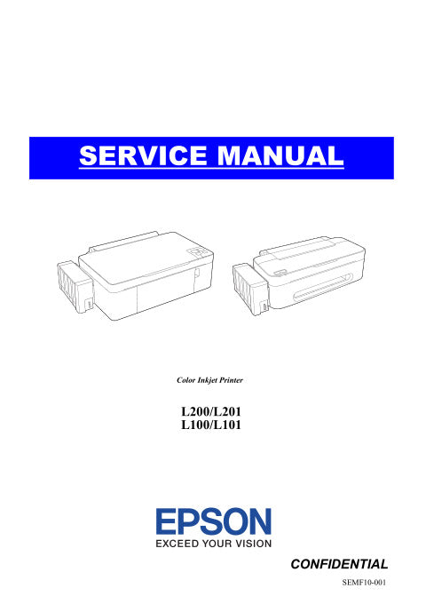 EPSON L200/L100 L201/L101 Service Manual — Wide Image Solutions