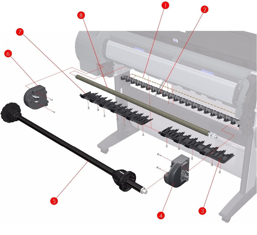 Media Advance Kit for the HP DesignJet Z3100, Z2100, Z3200 24-inch Ser ...