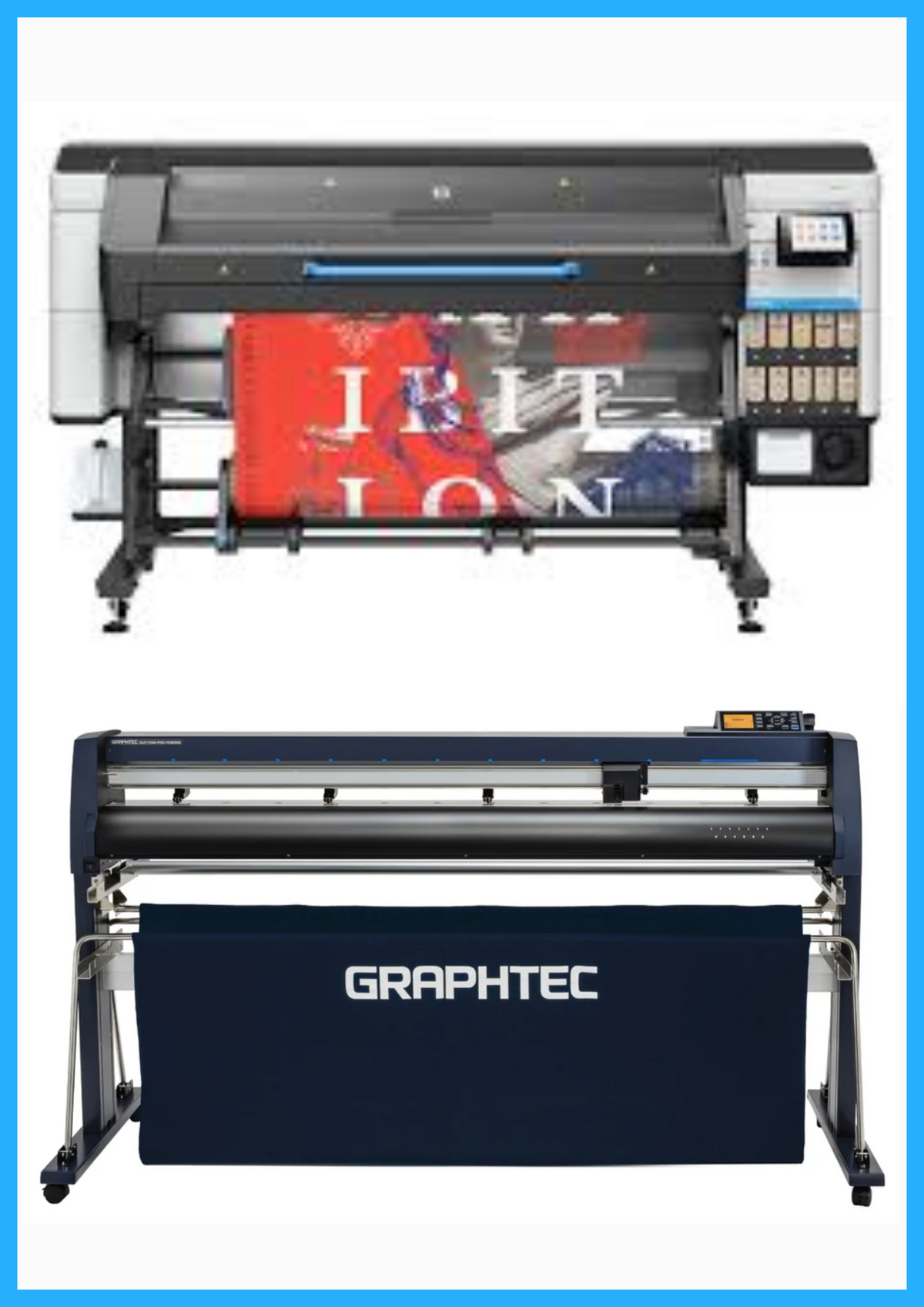 BUNDLE - HP Latex 830W 64" Wide Format Printer - New + 64" Graphtec FC ...