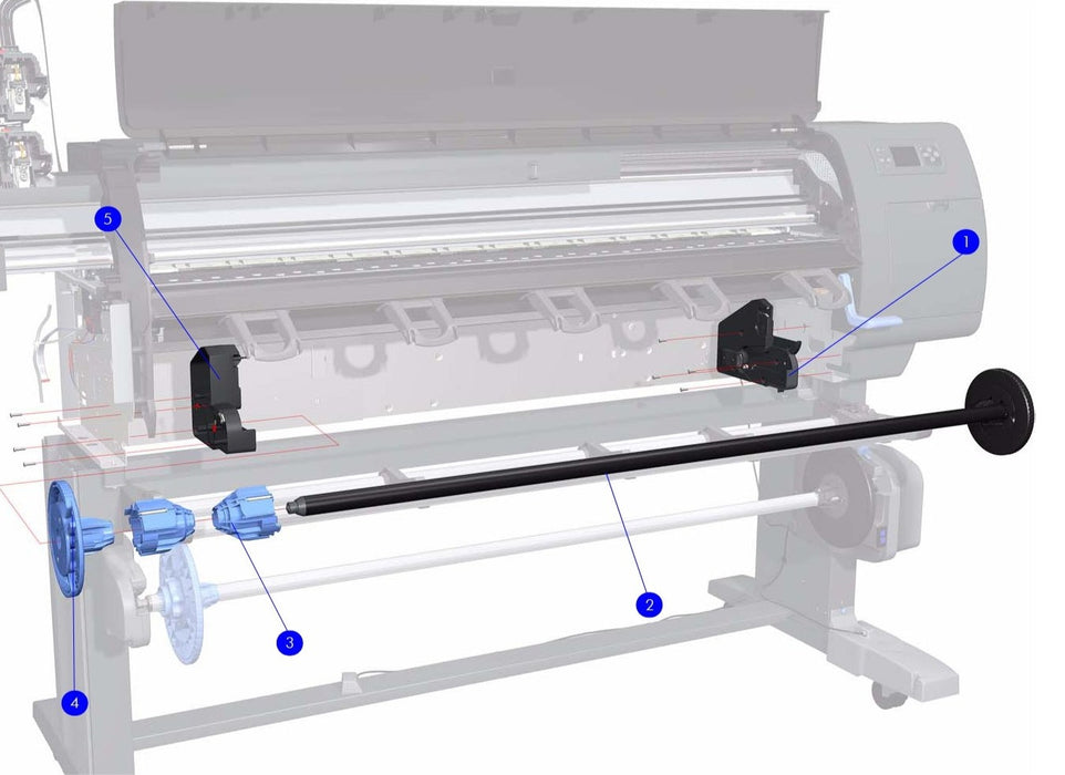 Right rollfeed module for the HP Designjet Z6100 plotters (Q6651-60311 ...